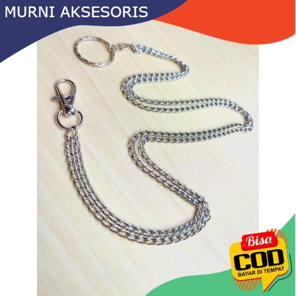 Jual Murni Aksesoris. Rantai Dompet Dua Layer / Wallet Chain Rantai ...