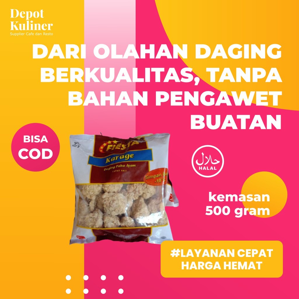 Jual Fiesta Nugget Naget Karage Daging Paha Ayam 500GR | Shopee Indonesia