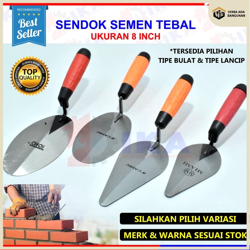 Jual SENDOK SEMEN COR TANAH SEKOP 8 INCH JUMBO LANCIP BULAT TEBAL MURAH ...