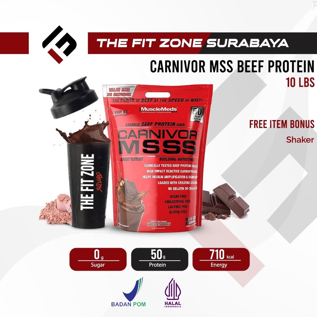 Jual MUSCLEMEDS Carnivor Mass 10 Lbs Supplemen Fitness Weight Mass ...