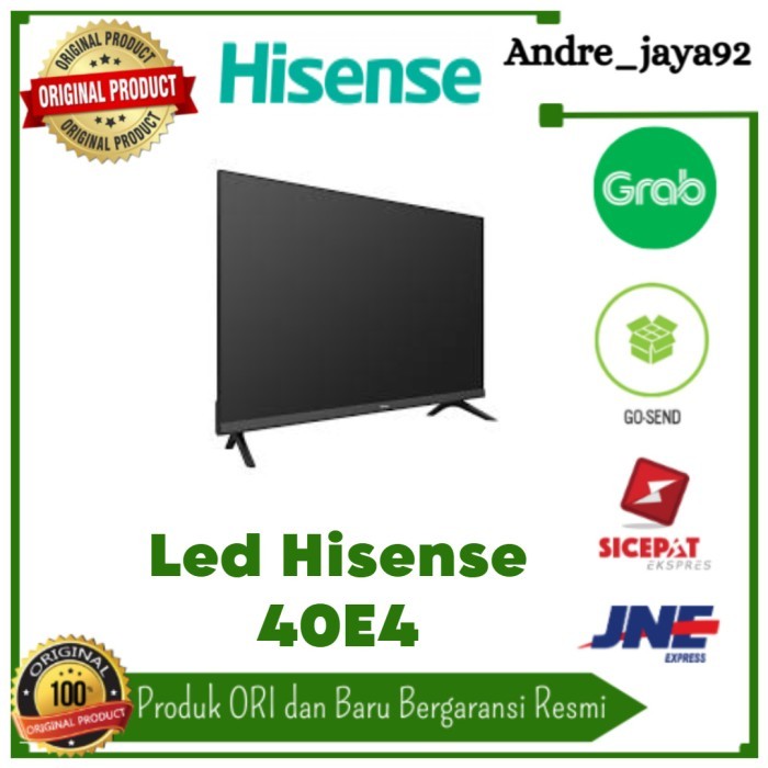 Jual Led Tv Digital Smart Full Hd Tv Hisense 40 inch Frameless 40E4H | Shopee Indonesia