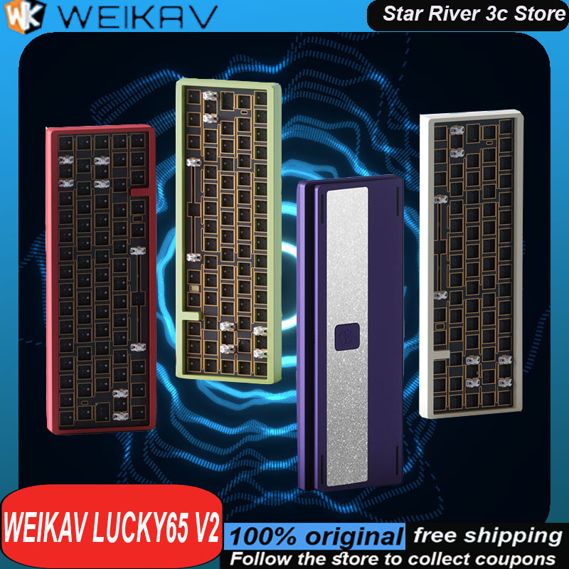Jual Weikav Lucky65 V2 Mechanical Keyboard Kit Wireless Bluetooth 3mode ...