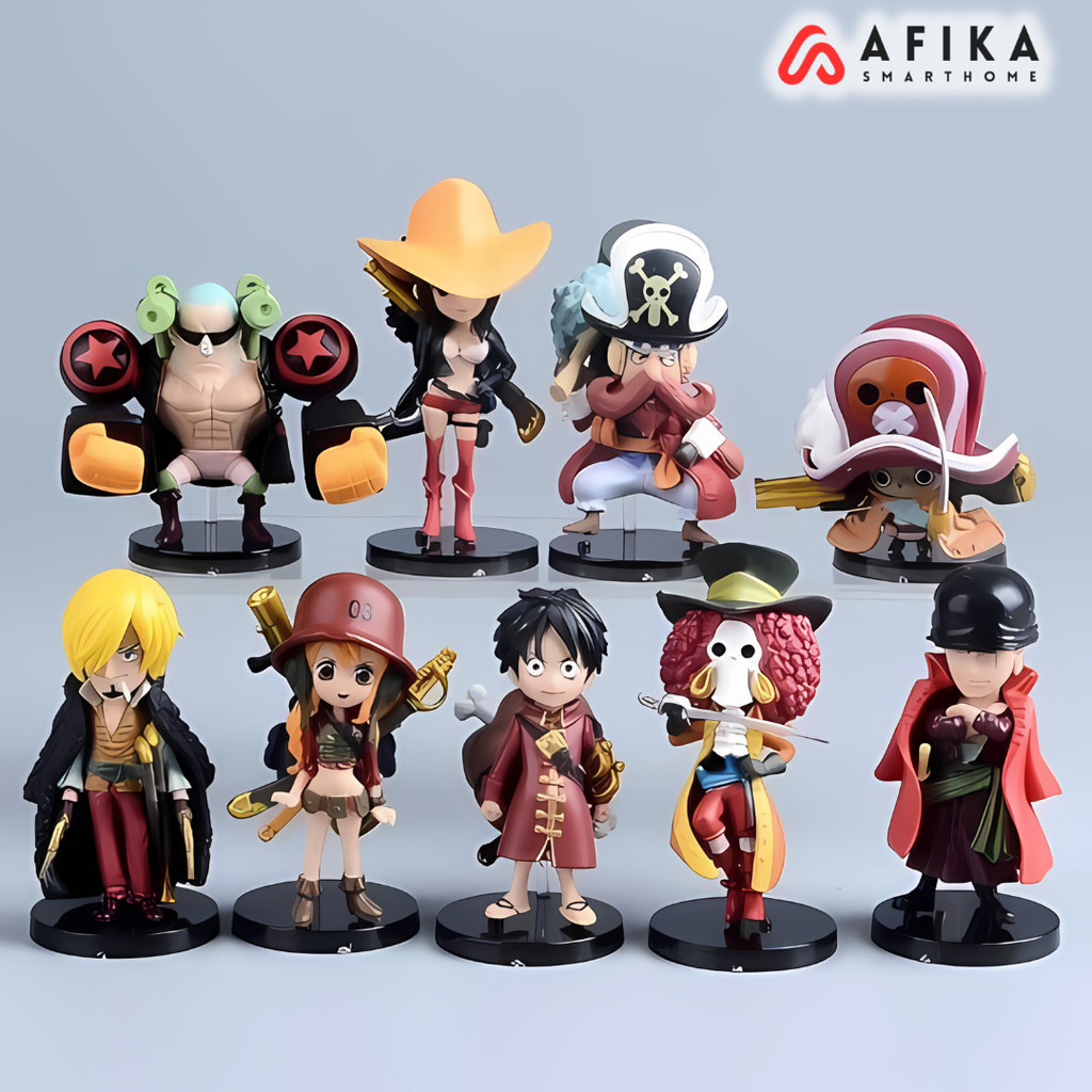 Jual Mainan Action Figure One Piece The Straw Hat Pirates 9 PCS ...