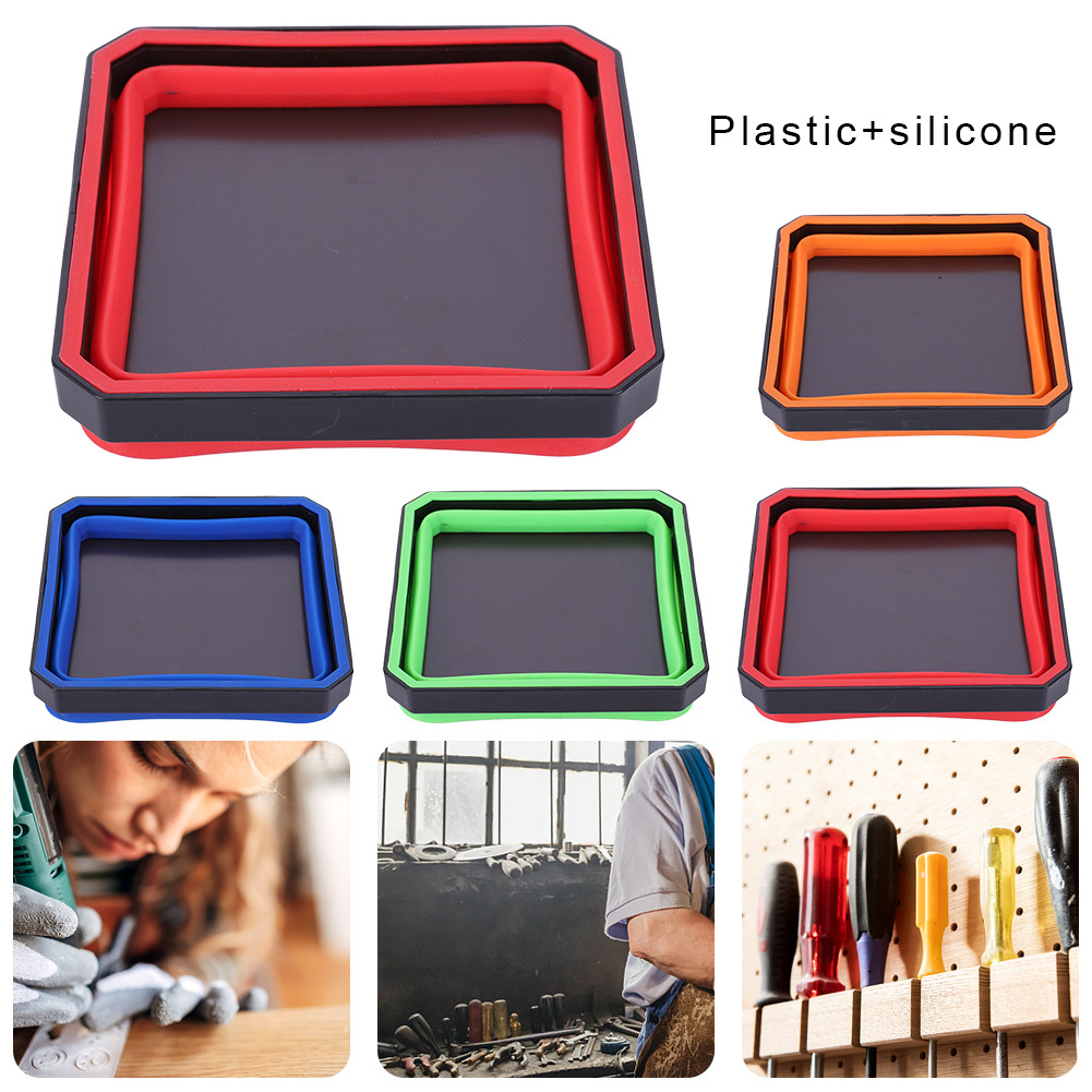 Jual 4.53 In Tools Parts Storage Box Multicolor Collapsible Magnetic ...