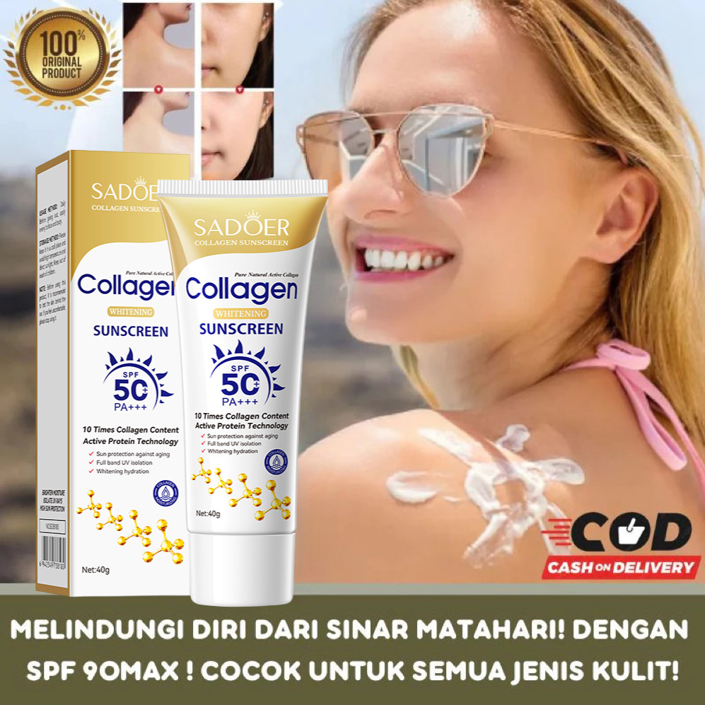 Jual SADOER Collagen Sunscreen Lotion Guanjing SPF 50 PA+++ Sunblock Badan Fade Spots Sun ...