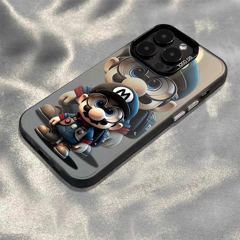 Jual Mario hitam case iPhone seri Kompatibel untuk iPhone 11 12 13 14 ...