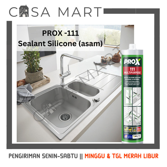 Jual CASA MART Pro-X 111 ProX Sealant Silicone Silen Tabung Lem Kaca ...