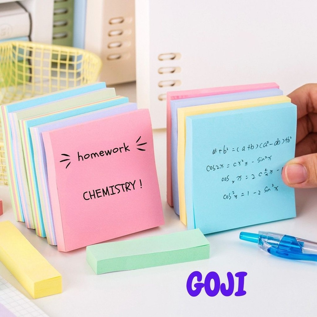 Jual GOJI Kertas Memo Isi 100 Lembar Sticky Notes Sticky Note Catatan ...