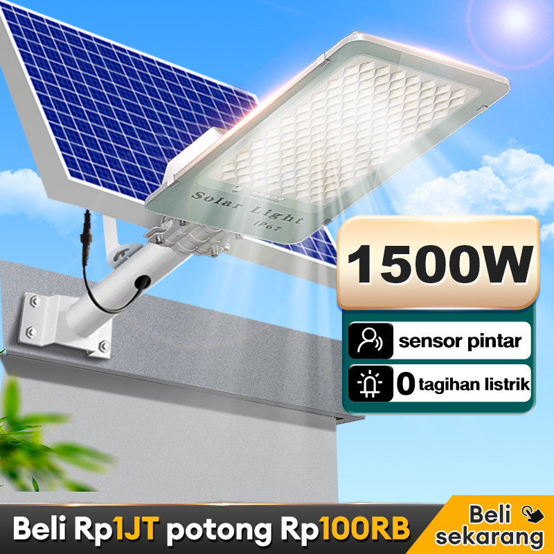 Jual 【 Garansi 10 tahun 】 Lampu Tenaga Surya otomatis outdoor 1500W waterproof matahari lampu ...