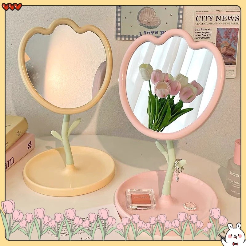 Jual Cermin tulip/ Cermin MakeUp Bentuk Bunga/Cermin Portabel Di Asrama ...