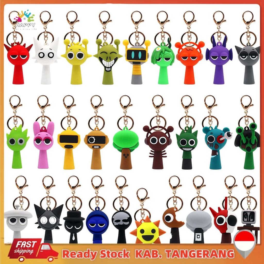 Jual Sprunki Periferal Liontin Kecil Toys Toys Keychain Music Game ...