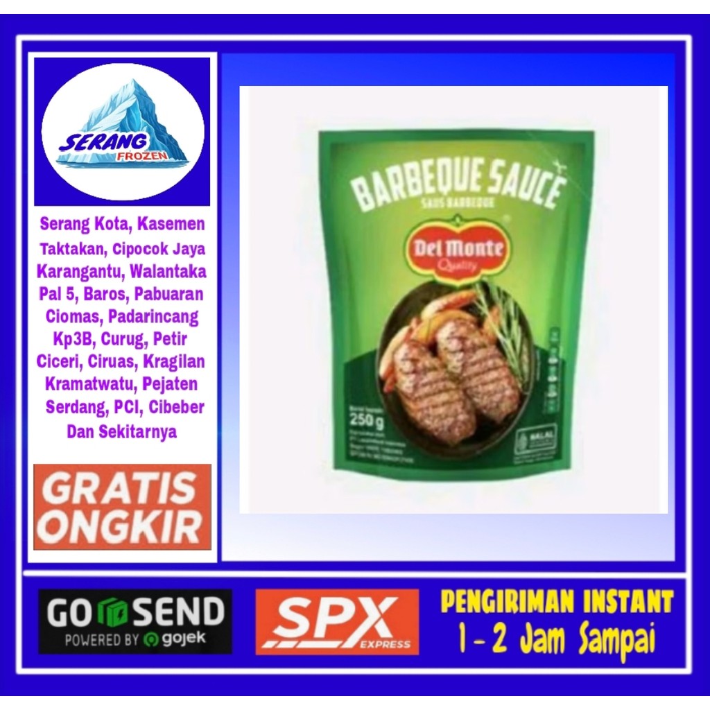 Jual Barbeque Delmonte 250g, Saos Barbekiu, Saus, Serang Frozen ...