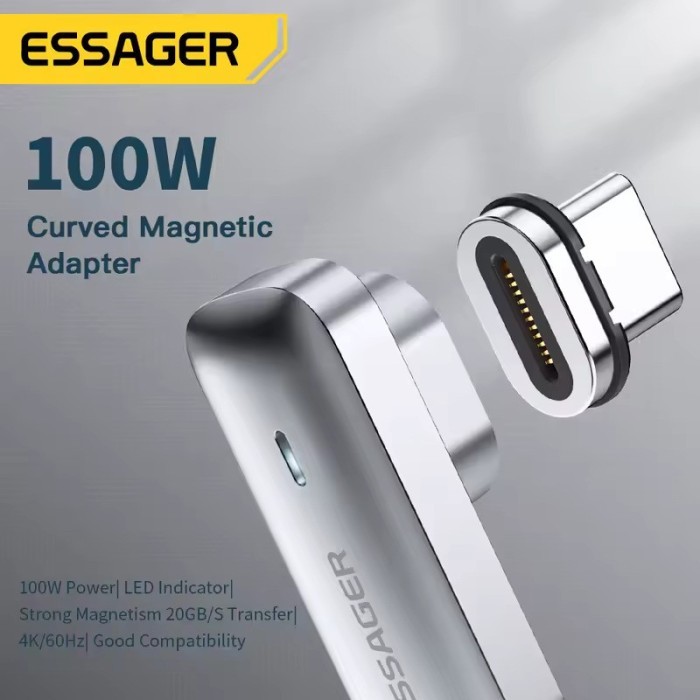 Jual Essager PD 100W Magnetic USB C OTG Adapter Fast Charging Type C ...