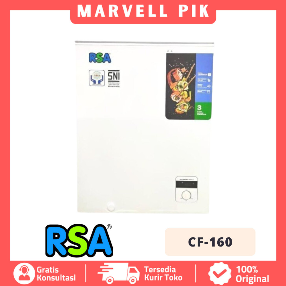 Jual CHEST FREEZER RSA CF-160 FREEZER RUMAHAN ORIGINAL GARANSI RESMI ...