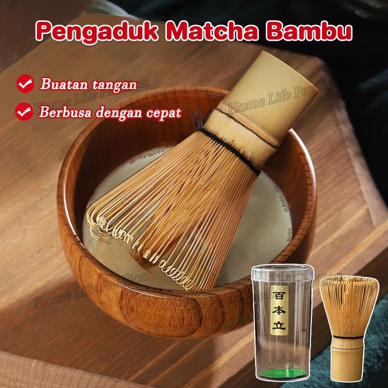 Jual [COD]120 Prongs Matcha Whisk Bamboo Brush Green Tea Powder Chasen ...