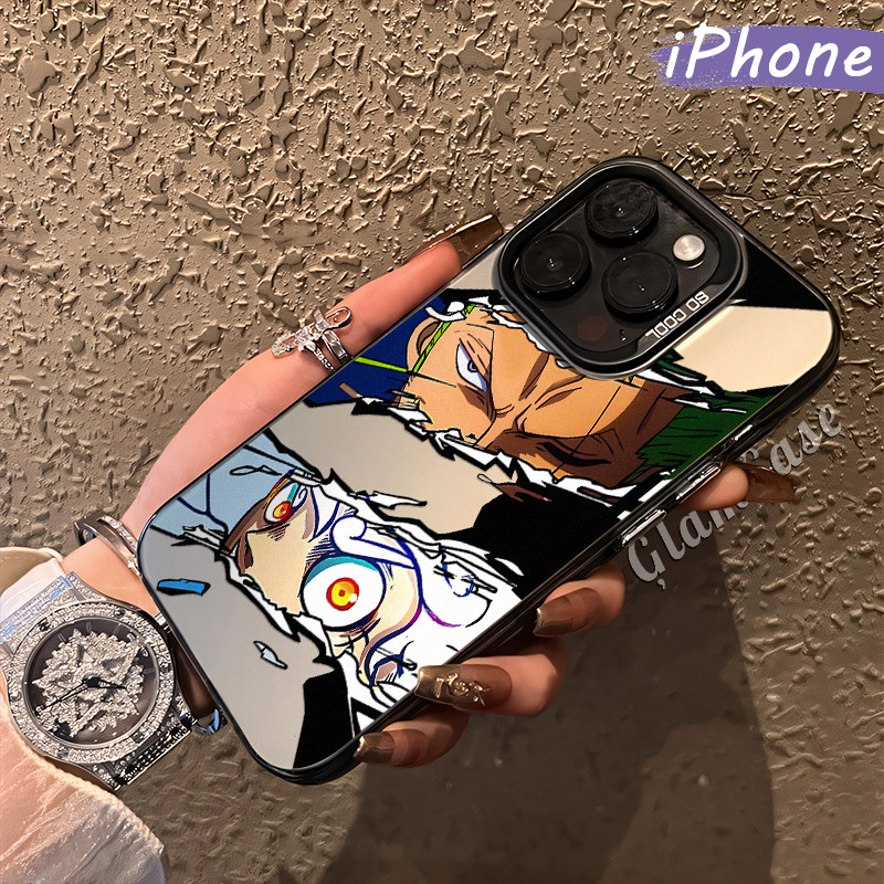Jual Anime One-Piece Glossy Hologram PC Case iPhone 13 15 11 12 14 Pro ...