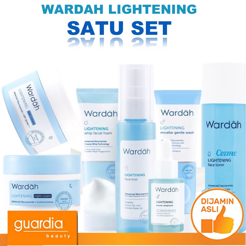 Jual 1 SET WARDAH Lightening All Series Lengkap - Micellar Gentle Wash ...