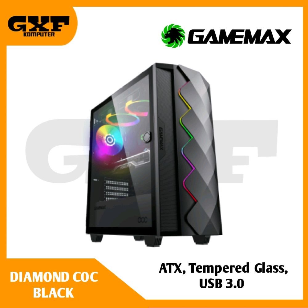 Jual Casing Gamemax Diamond COC Black ATX With COC Turbo Fan | Shopee ...