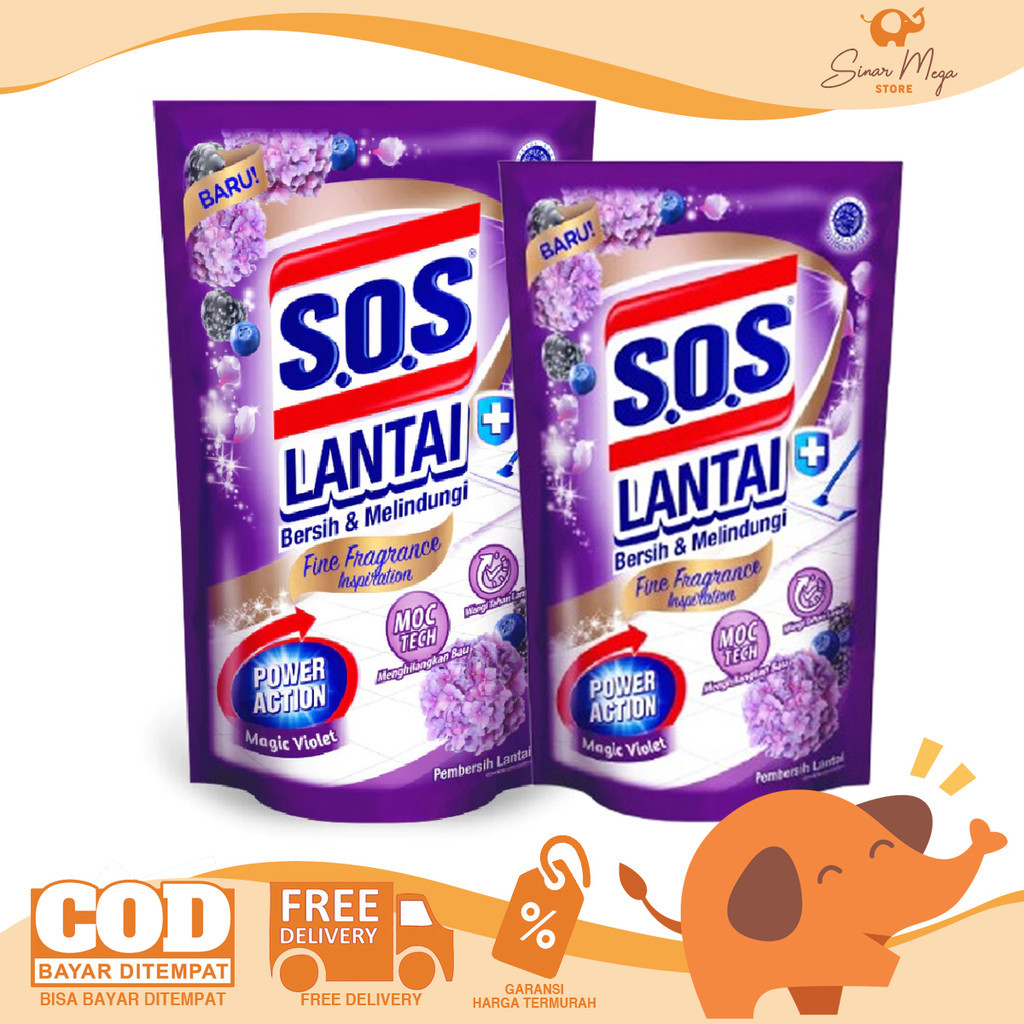 Jual SOS Lantai Magic Lavender - Cairan Pengharum Pewangi Pembersih ...