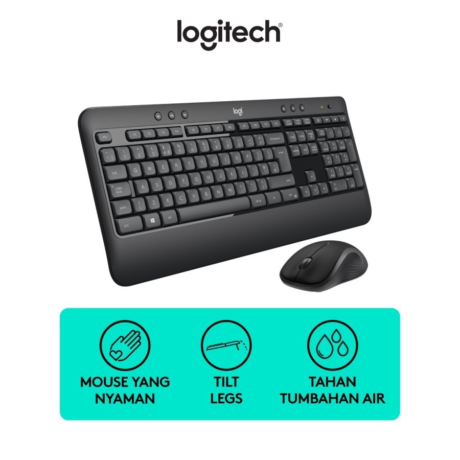Jual Logitech MK540 Advanced Wireless Combo Keyboard dan Mouse 2.4 GHz ...