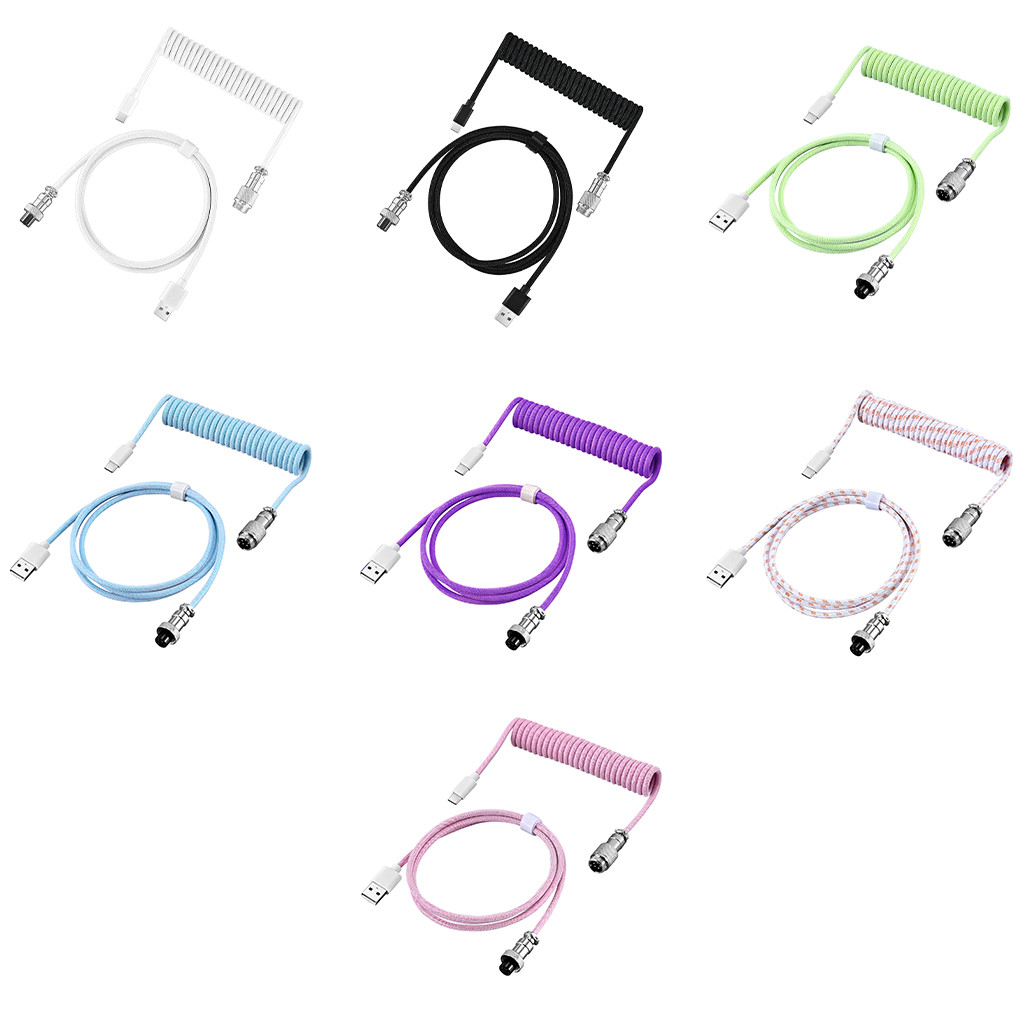 Jual Type C Mechanical Keyboard Coiled Cable USB Keyboard Wire ...