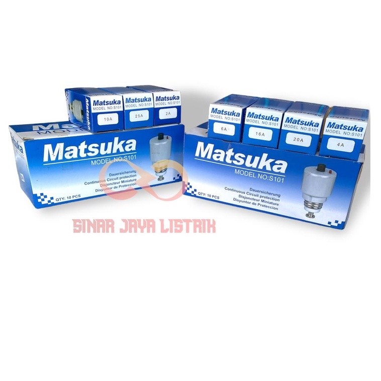 Jual Matsuka Sekring Otomatis 2A 4A 6A 10A 16A 20A 25A Ampere | Shopee ...