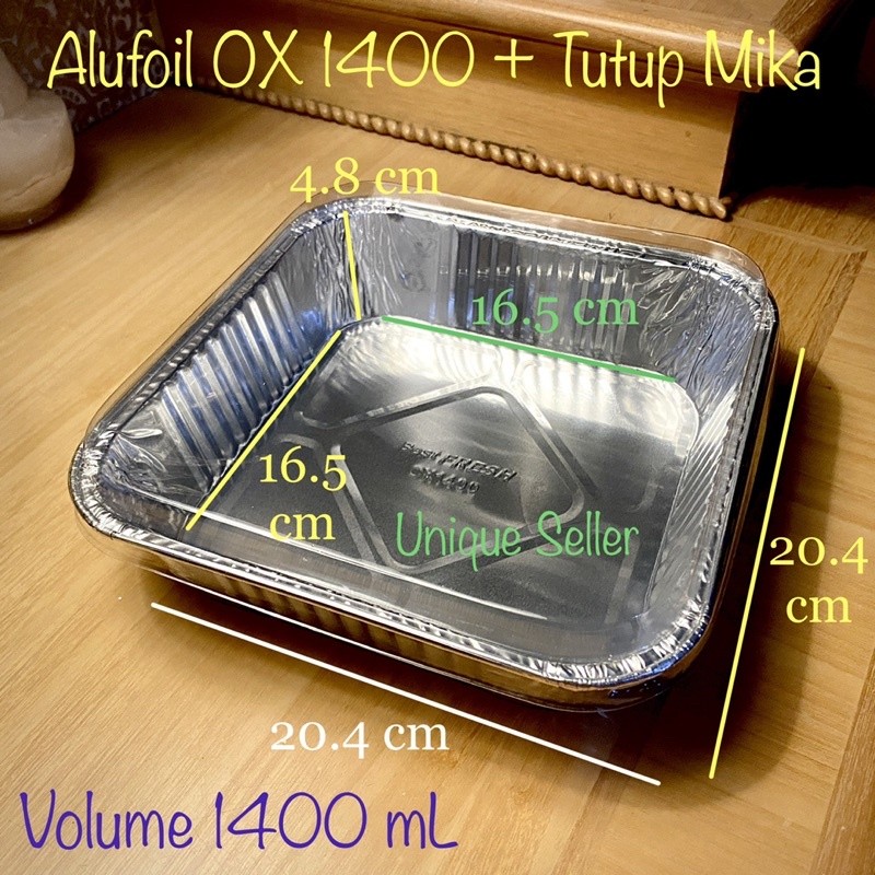 Jual Aluminium Foil OX 1400 + Tutup Mika Uk 20x20 cm Bestfresh ...
