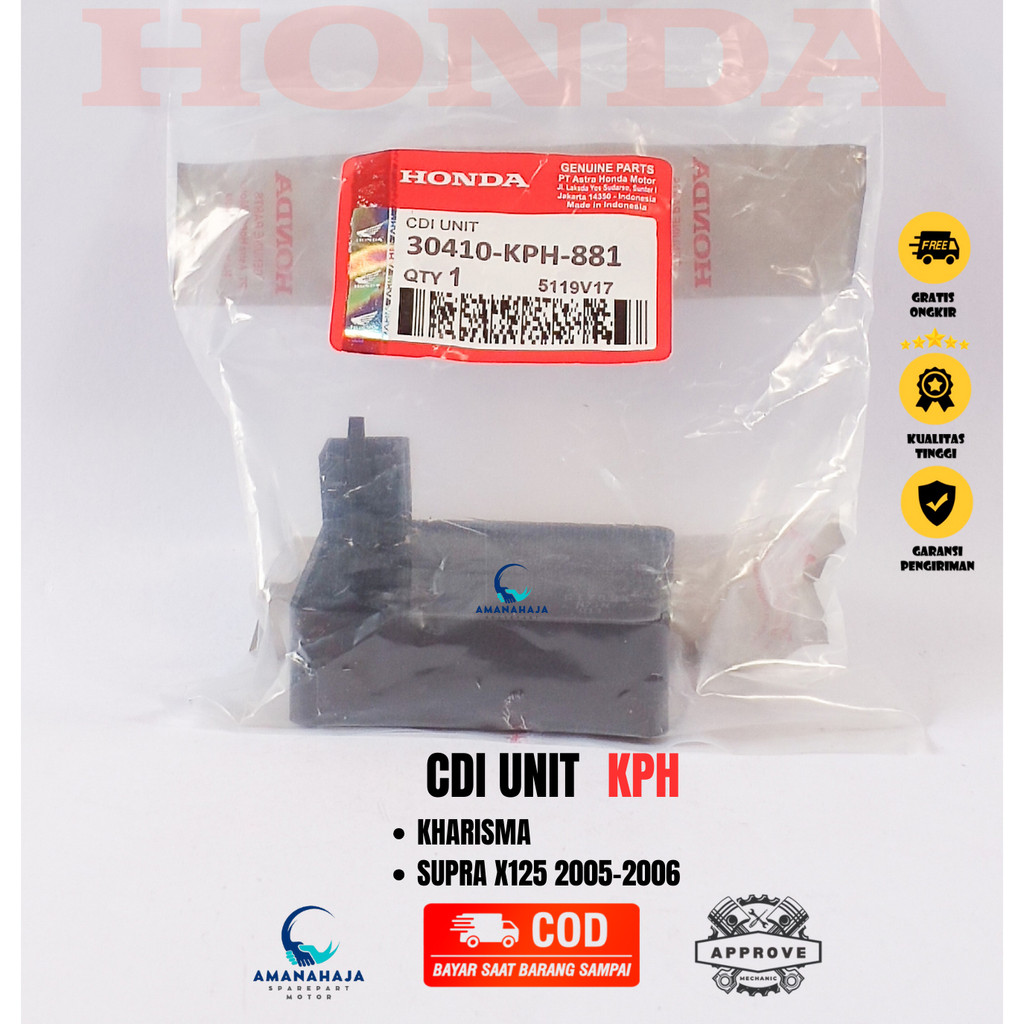 Jual ( GARANSI ) ORI CDI UNIT MOTOR HONDA KHARISMA (KPH) | SPAREPART ORIGINAL HONDA | Shopee ...