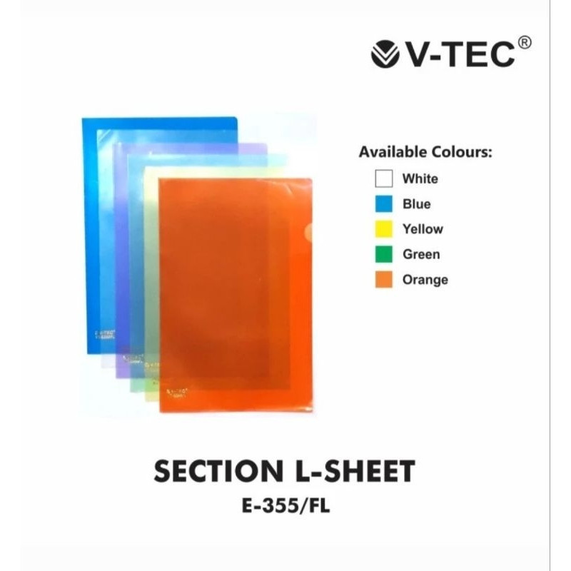 Jual V-TEC MAP L-SHEET E-355 UKURAN FOLIO PER PCS | Shopee Indonesia