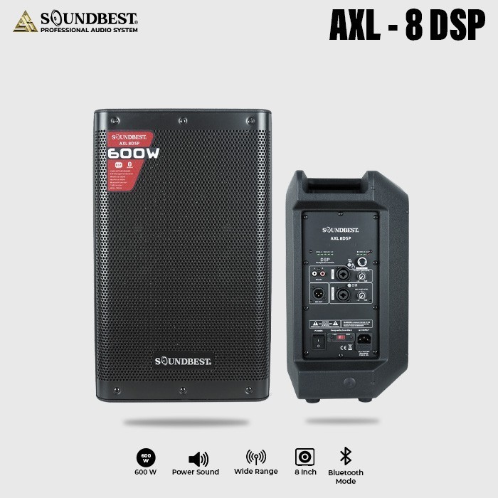 Jual Speaker Aktif Soundbest AXL 8 DSP Original 8 inch DSP BLUETOOTH HARGA 2 UNIT | Shopee Indonesia