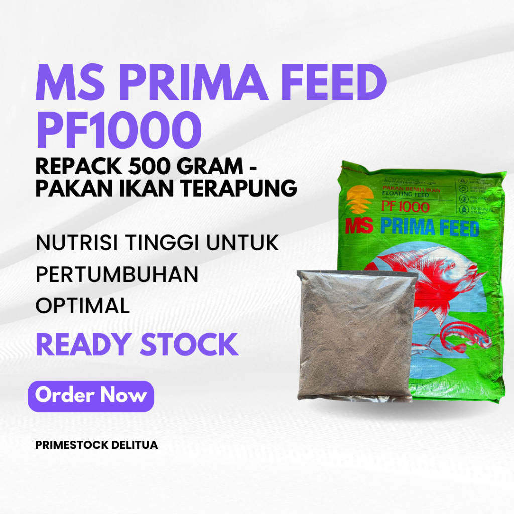 Jual MS Prima Feed PF1000 Repack 500 Gram - Pakan Ikan Terapung Berkualitas Tinggi | Shopee ...