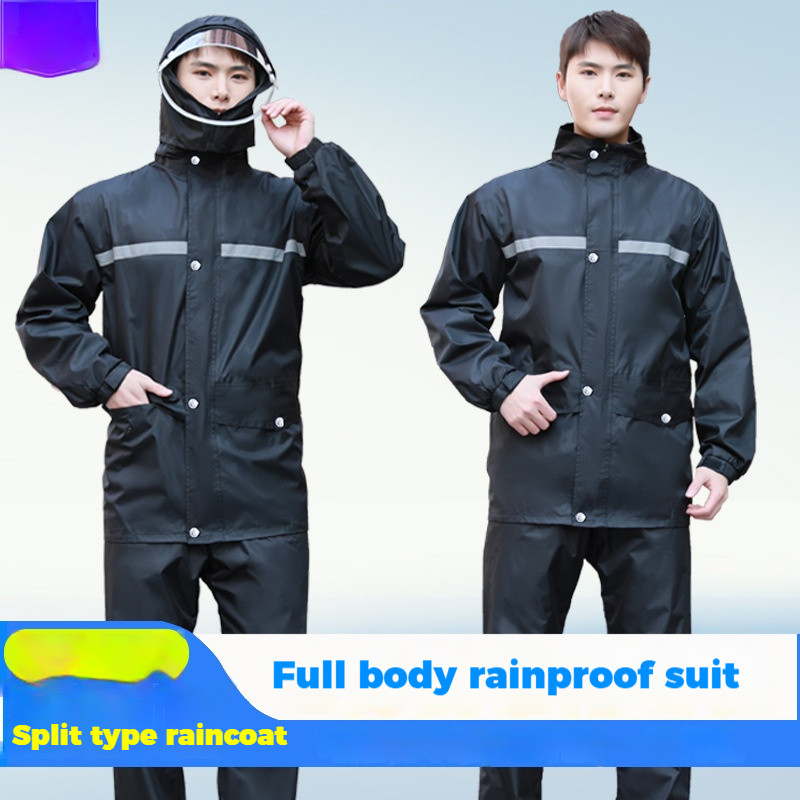 Jual Raincoat and Rainpants Suit Full Body Rainstorm Prevention ...