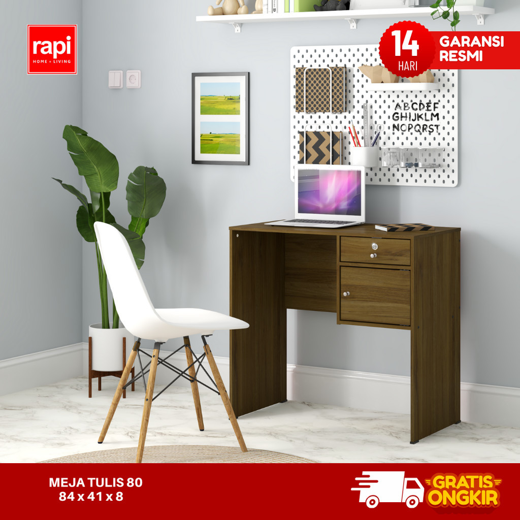 Jual Rapi Meja Tulis Meja Kantor Meja Kerja - MEJA TULIS 80 | Shopee ...