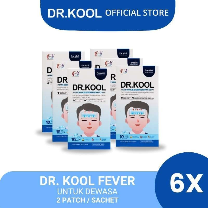 Jual DR. KOOL Fever Adult 6x2 Sachet - Plester Kompres Demam Dewasa ...
