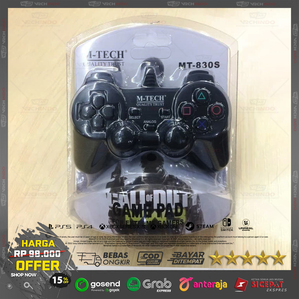 Jual Joystick Gamepad M-Tech MT-830S Stik Single USB PC Komputer Dekstop / Laptop Stick ...
