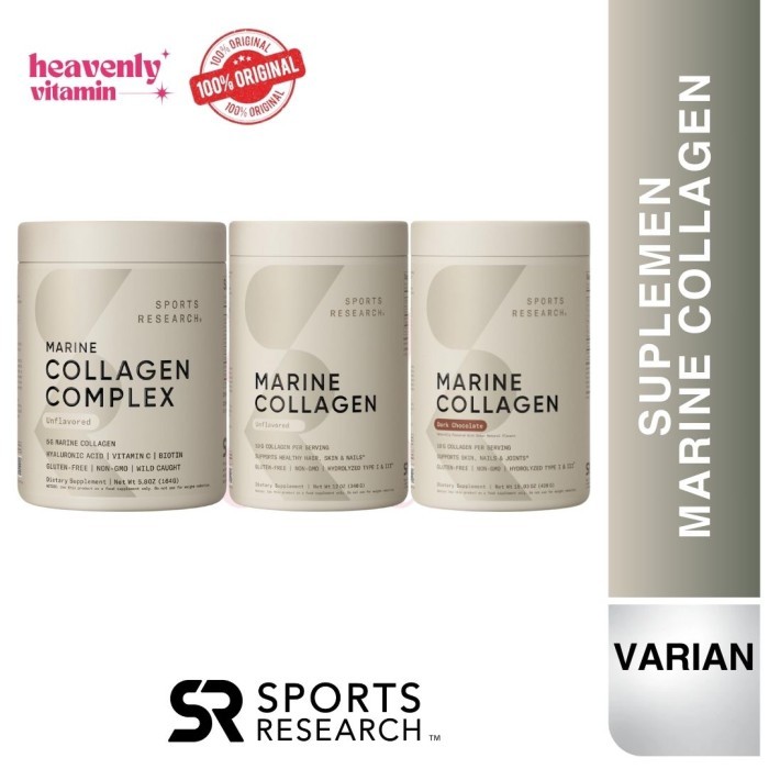 Jual Sports Research Marine Collagen Peptides Powder & Collagen Complex - complex-164 gr ...