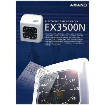 Jual Mesin Absensi AMANO EX-3500N & 1 Pak Kartu / Mesin Absen Ceklok ...