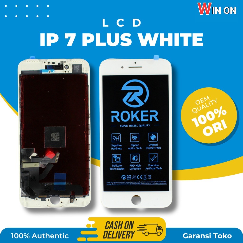 Jual WIN ON - LCD TOUCHSCREEN IP 7 PLUS HD+ FULLSET HITAM PUTIH ...