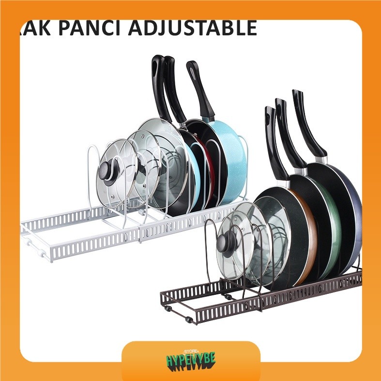 Jual HypeStore - Tokku - Rak Panci Dapur Adjustable Besi Multifungsi ...