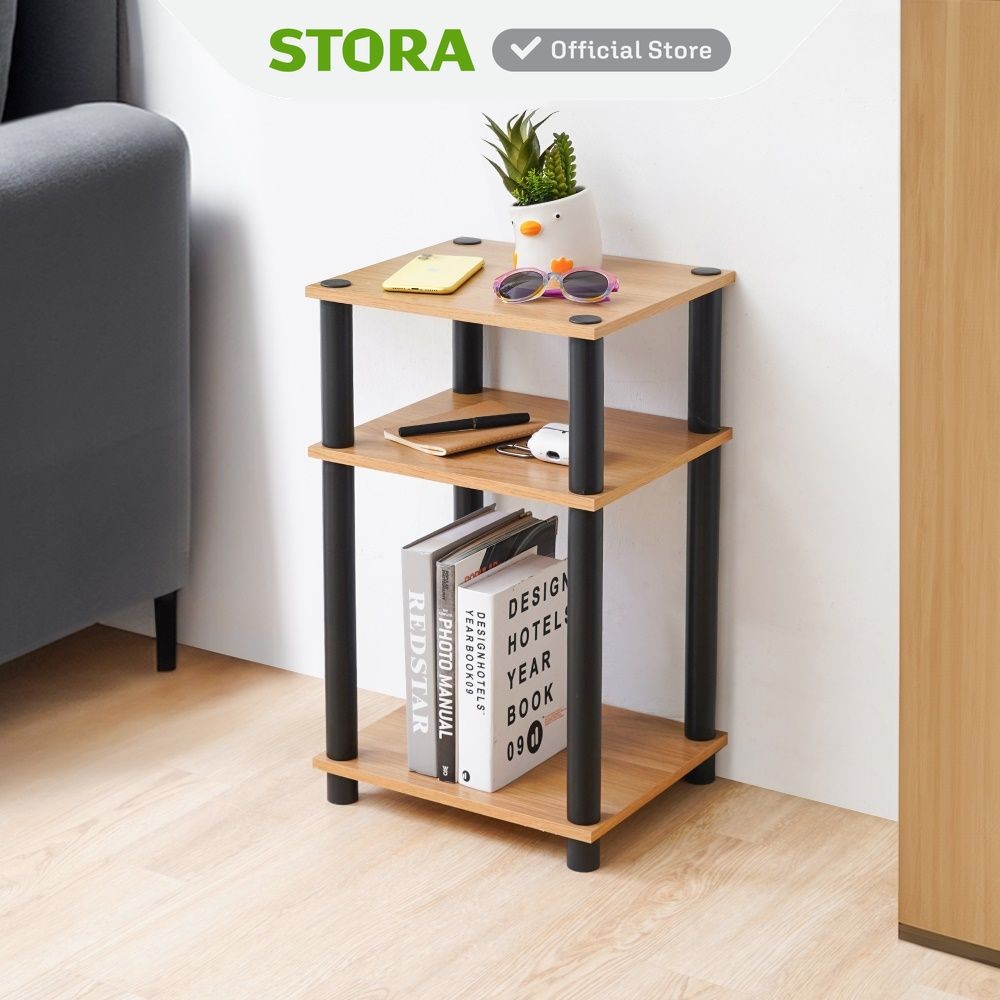 Jual Stora Rak Penyimpanan 3 Tingkat Kayu - Cokelat Organizer Serbaguna ...