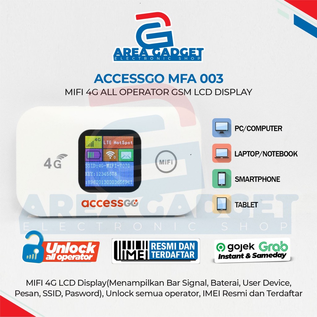 Jual Modem MIFI MFA-003 4G LTE dengan Display UNLOCK All Operator GSM GARANSI ORIGINAL | Shopee ...