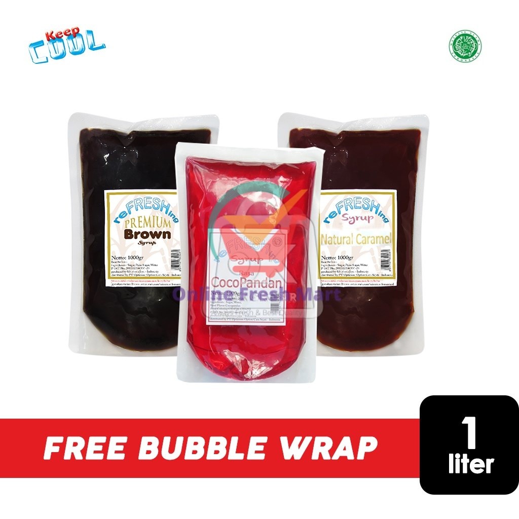 Jual Brown Sugar Syrup / Caramel / Cocopandan Sirup Refreshing (1 Liter ...