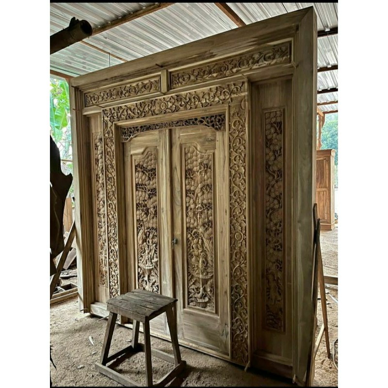 Jual Pintu Gebyok Minimalis/Pintu Minimalis Klasik Modern Ful Kayu Jati ...