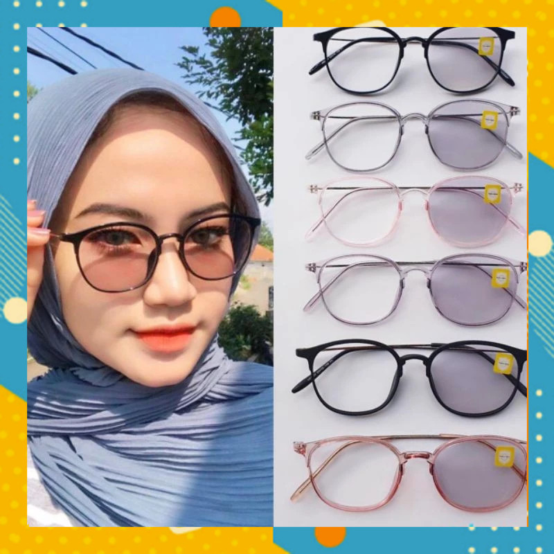 Jual Kacamata PHOTOCHROMIC Anti RADIASI Pria Wanita Kaca Mata Hitam ...