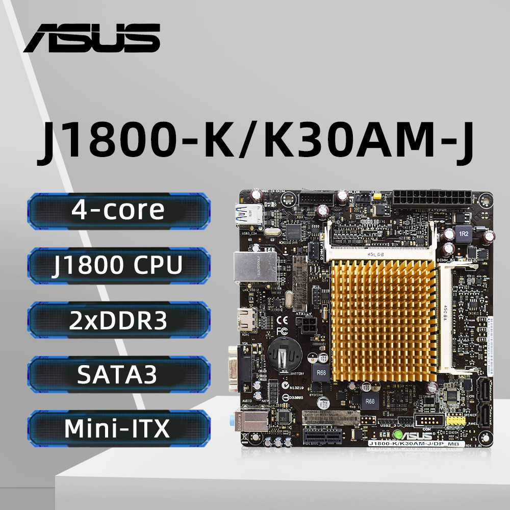 Jual ASUS J1800-K Motherboard BGA 1170 Support Intel Celeron J1800 Dual-core CPU DDR3L 1333MHz ...