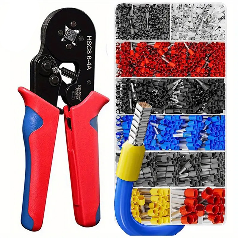 Jual Ferrule Crimping Tool Kit Wire Ferrule Kit with 1200PCS Wire End ...