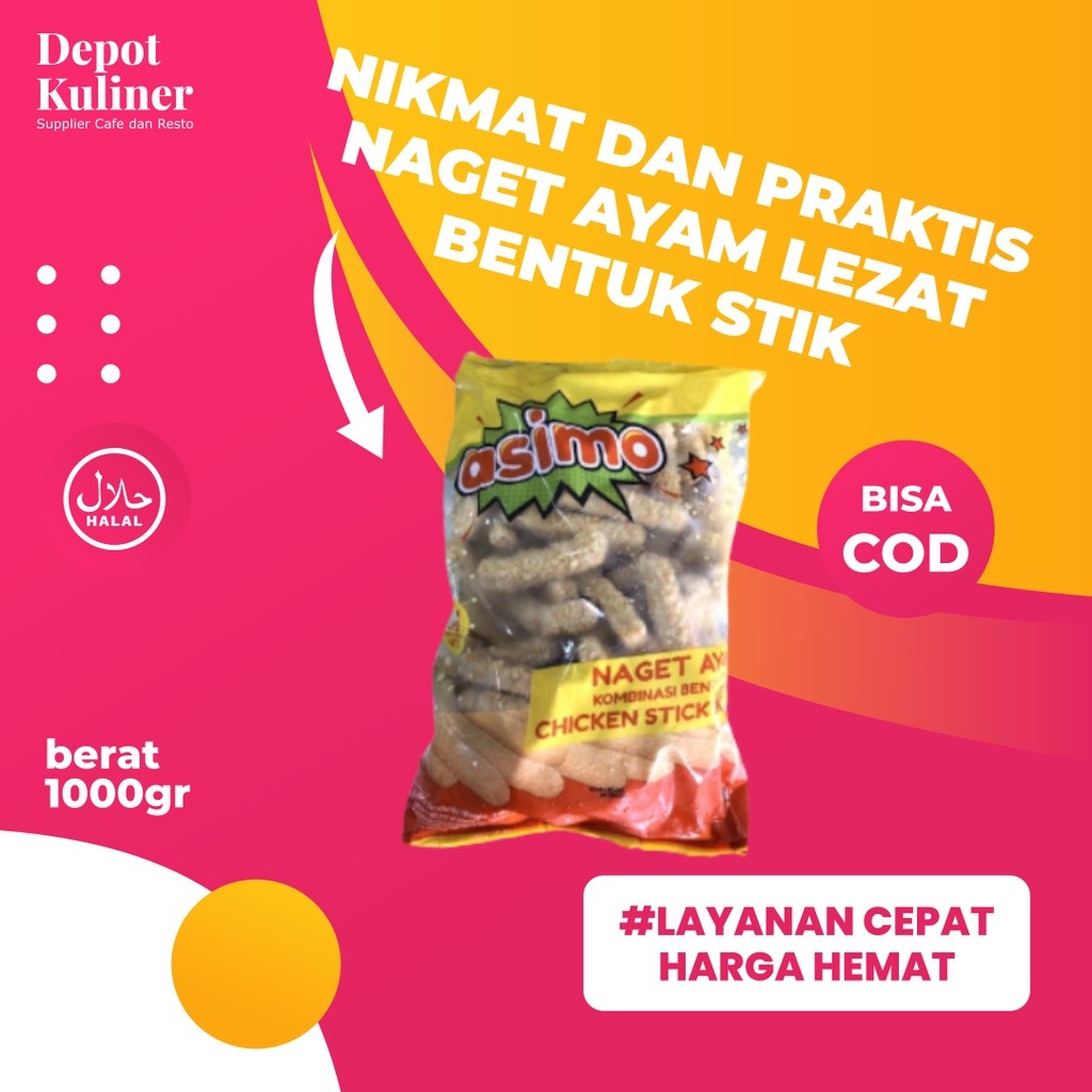 Jual Nugget Stick Ayam Asimo 1KG / Naget Ayam Asimo / Asimo Naget Ayam ...