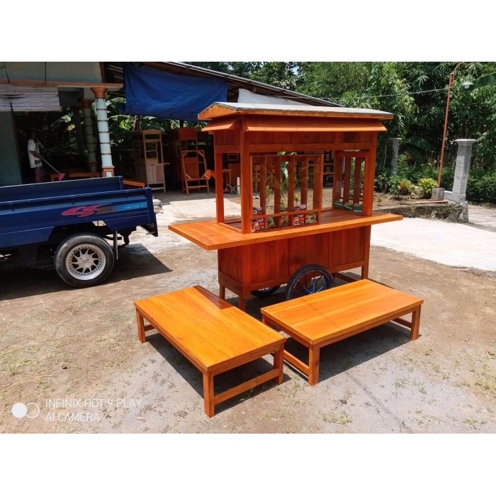 Jual gerobak warmindo indomie dan dua meja lesehan free ongkir | Shopee ...