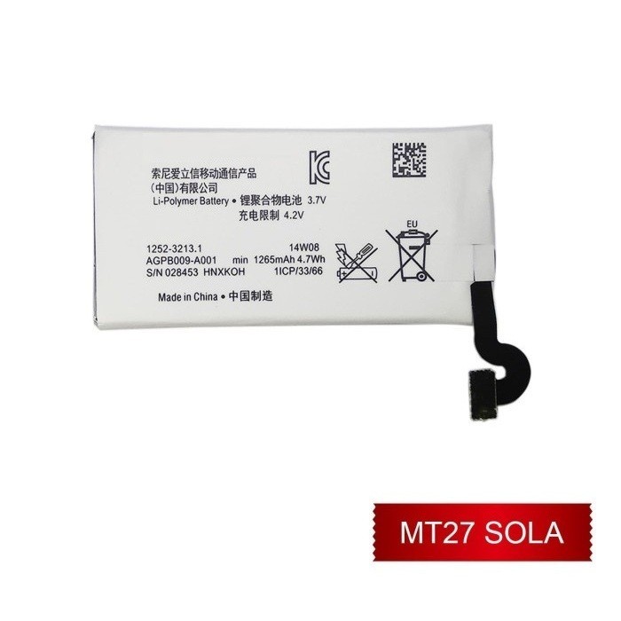 Jual BATERAI SON MT27 SOLA AGPB009-A001 BATTERY | Shopee Indonesia