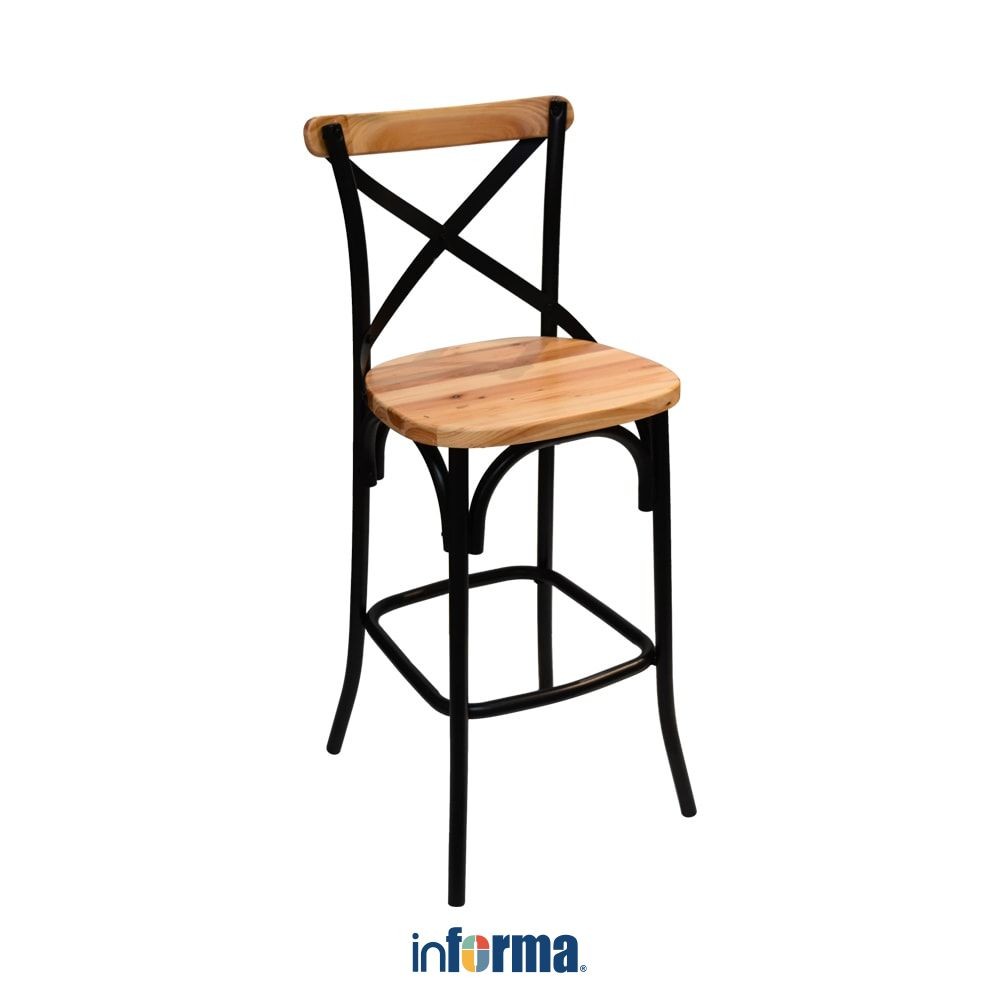 Jual Informa Maja Kursi Bar - Hitam Bar Stool Kursi Kafe Bartending ...